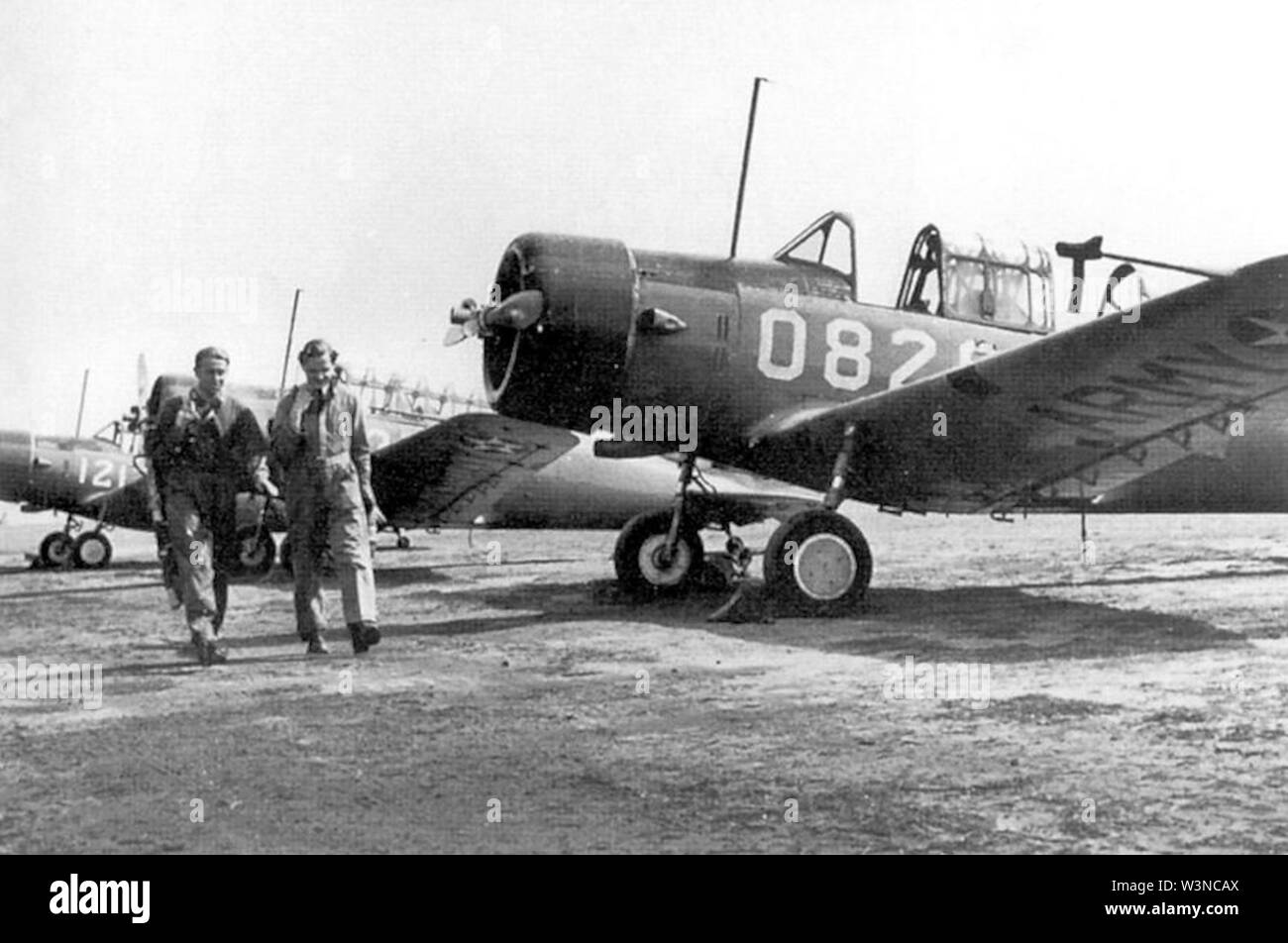Cochran Army Airfield - Vultee BT-13 and BT-15 on Flightline Stock ...