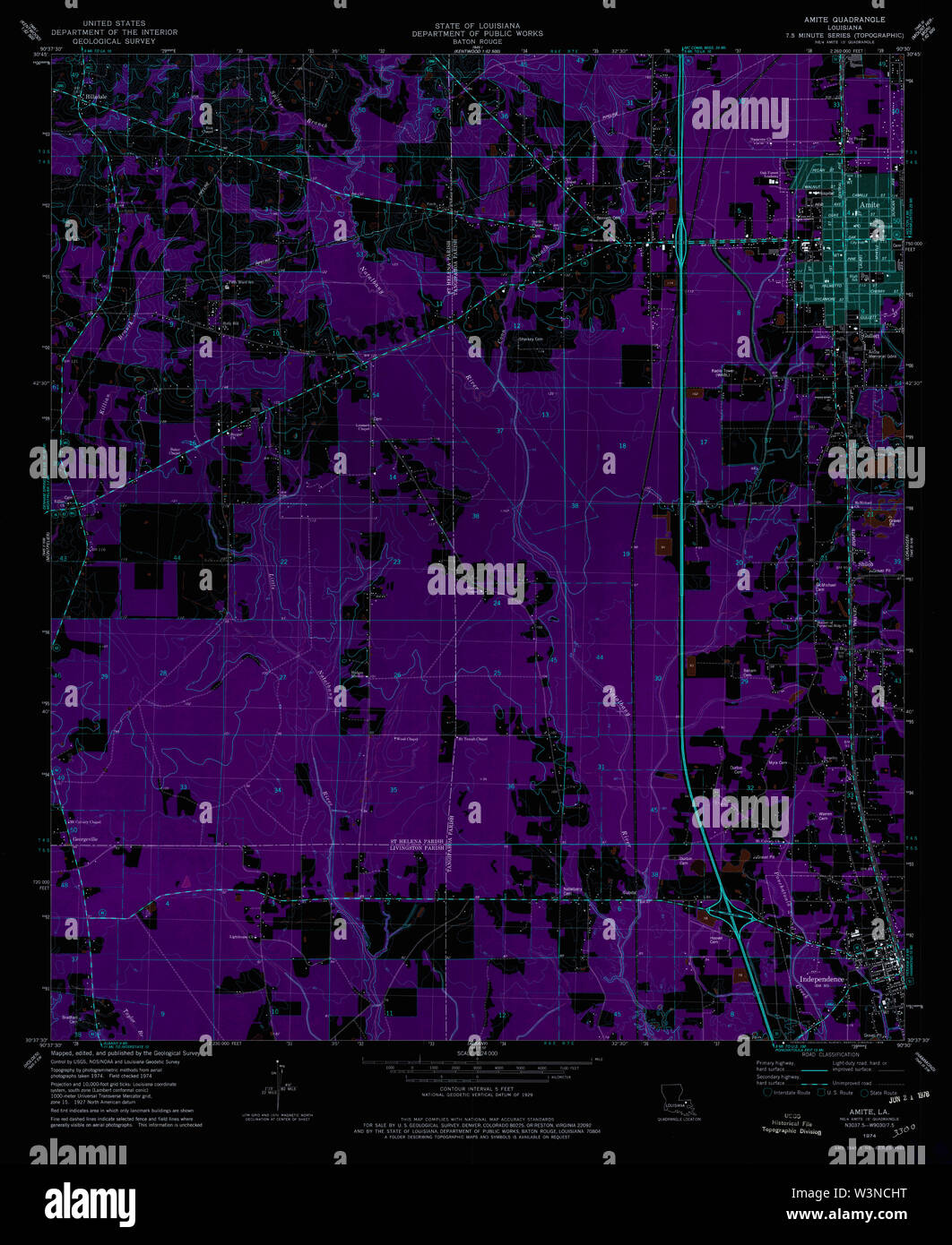 Amite louisiana map hi-res stock photography and images - Alamy