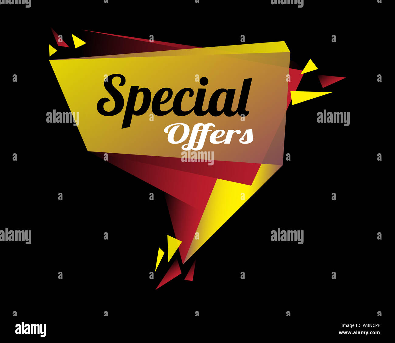 special offers banner - vector Stock Photo - Alamy