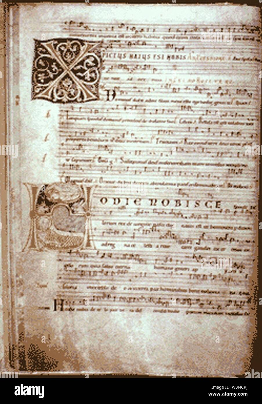 Cod Aug perg 60 Antiphonarium Stock Photo - Alamy