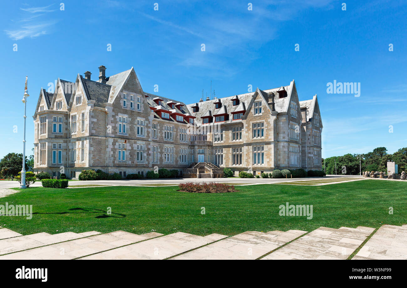 Royal Palace of La Magdalena on the peninsula in Santander Spain Stock ...