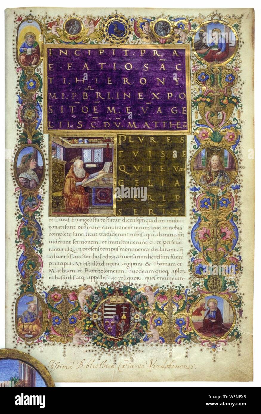 Codex Hieronymus, Bibliotheca Corviniana Stock Photo - Alamy