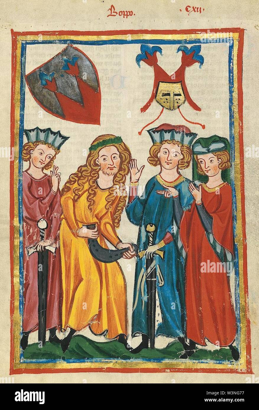 Codex Manesse 418r Boppe Stock Photo - Alamy