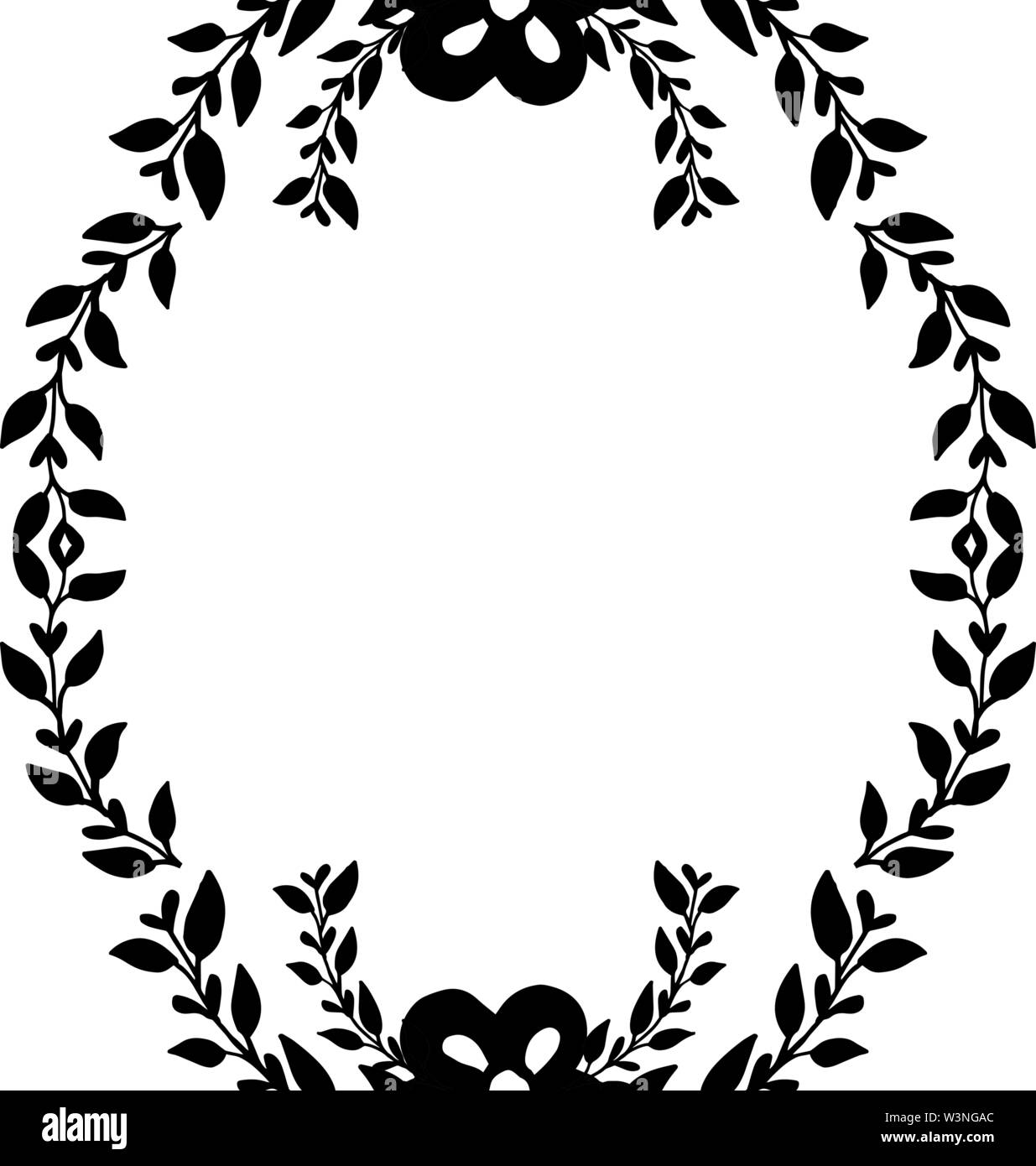 Cute floral frame, decoration of banners, posters. Vector illustration ...