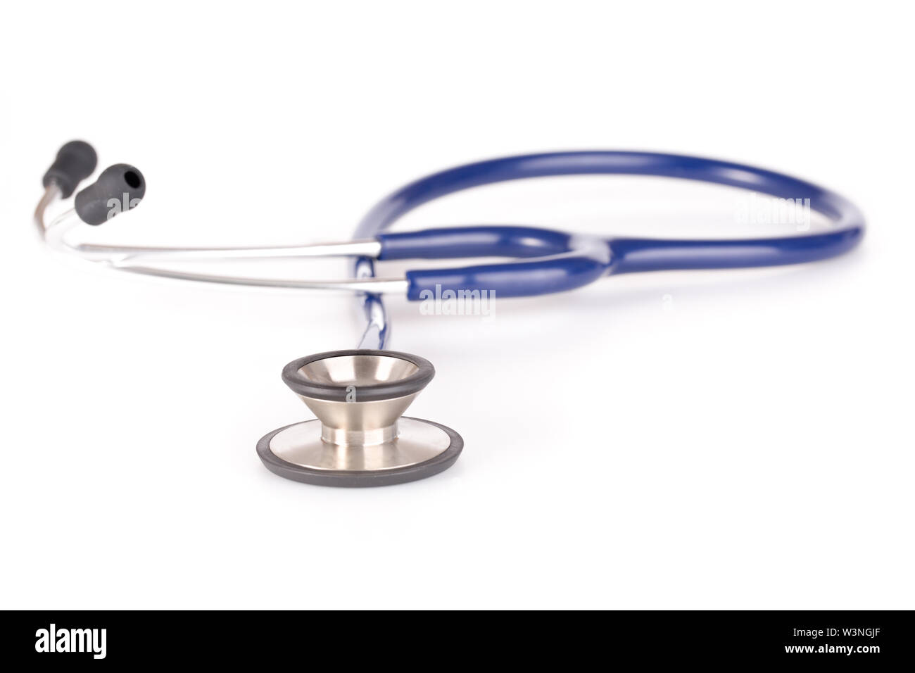 Blue stethoscope isolated on white Stock Photo - Alamy