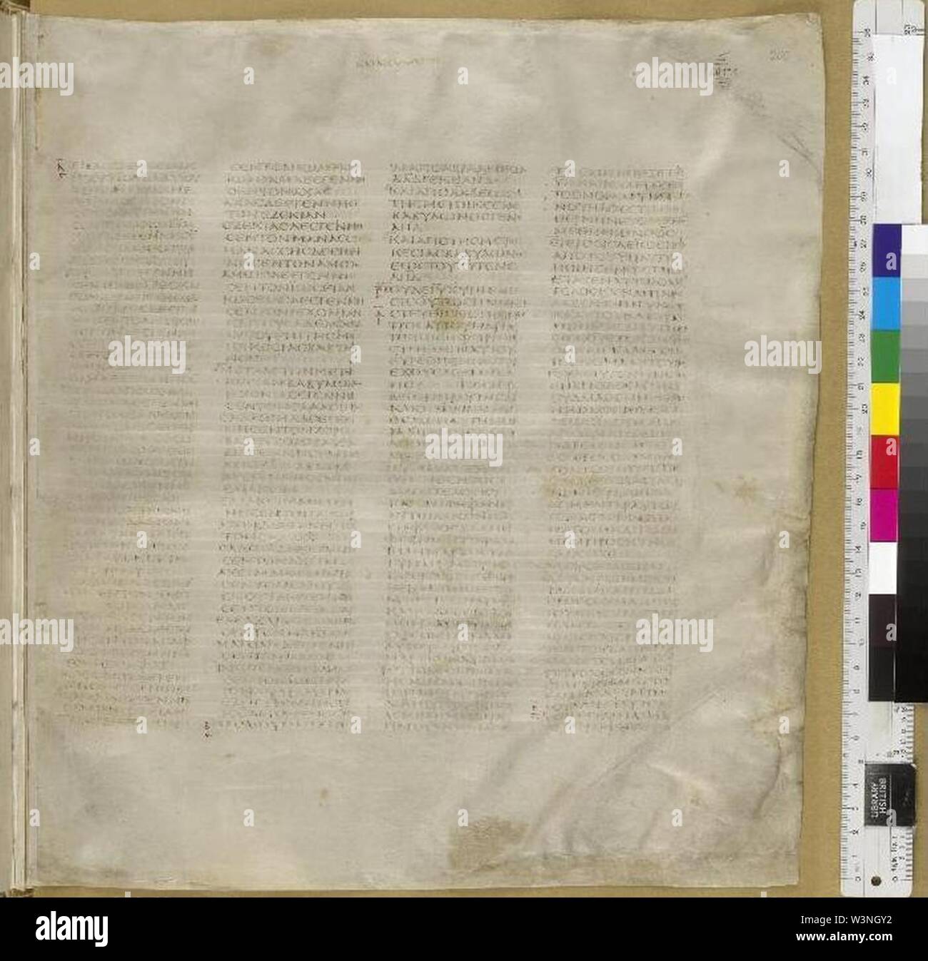 Codex Sinaiticus Matthew 1,1-2,5 Stock Photo - Alamy