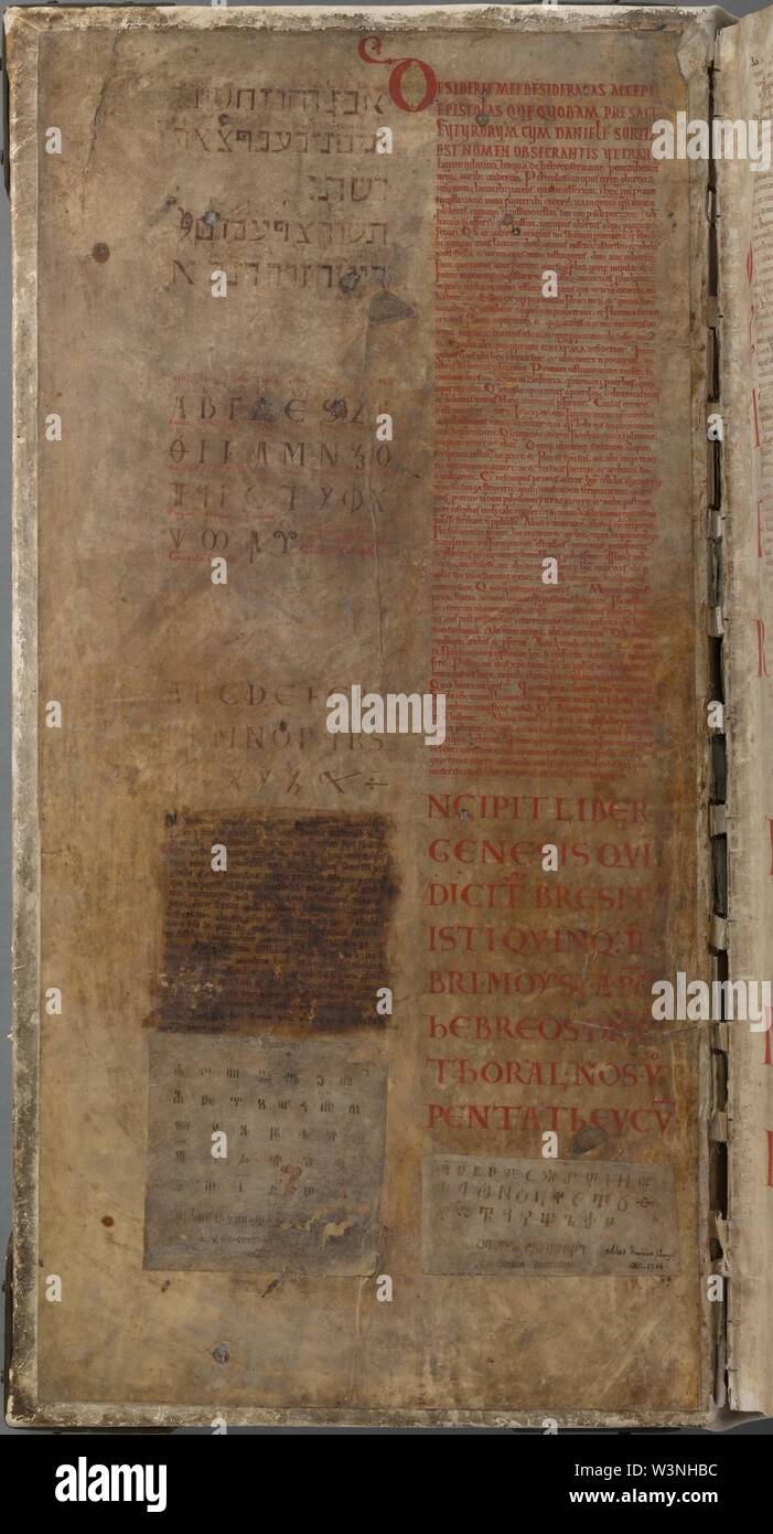 CodexGigas 002 Alphabets Stock Photo - Alamy