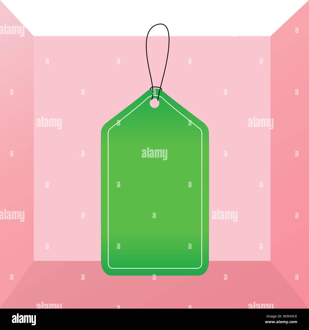 Empty tag blank space colorful background label rectangle attached ...