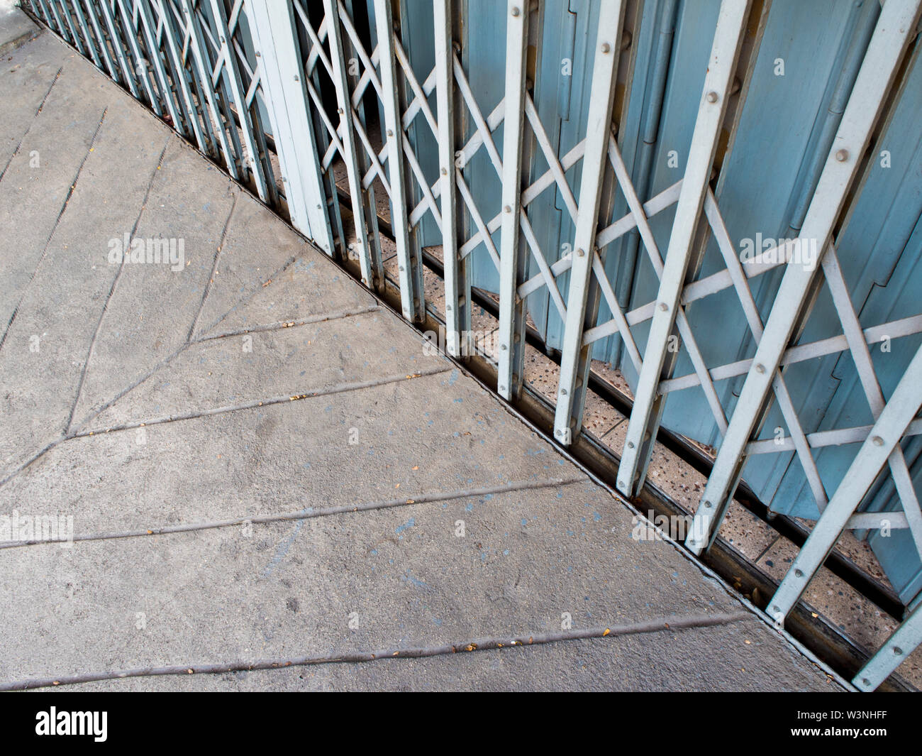 Texture of Steel Door Stretch and concrete floor Stock Photo - Alamy