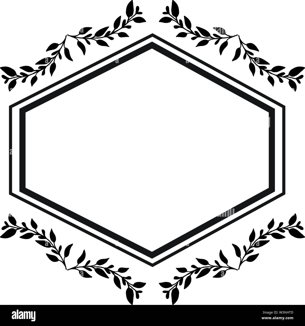 Floral design elements set, with cute frame, for birthday invitation ...
