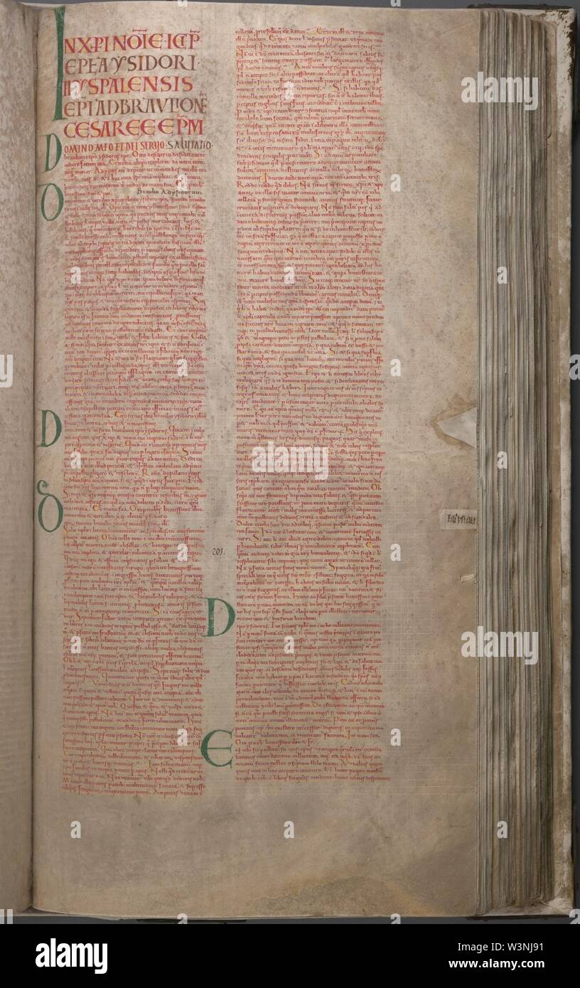 CodexGigas 399 Isidorus Stock Photo - Alamy