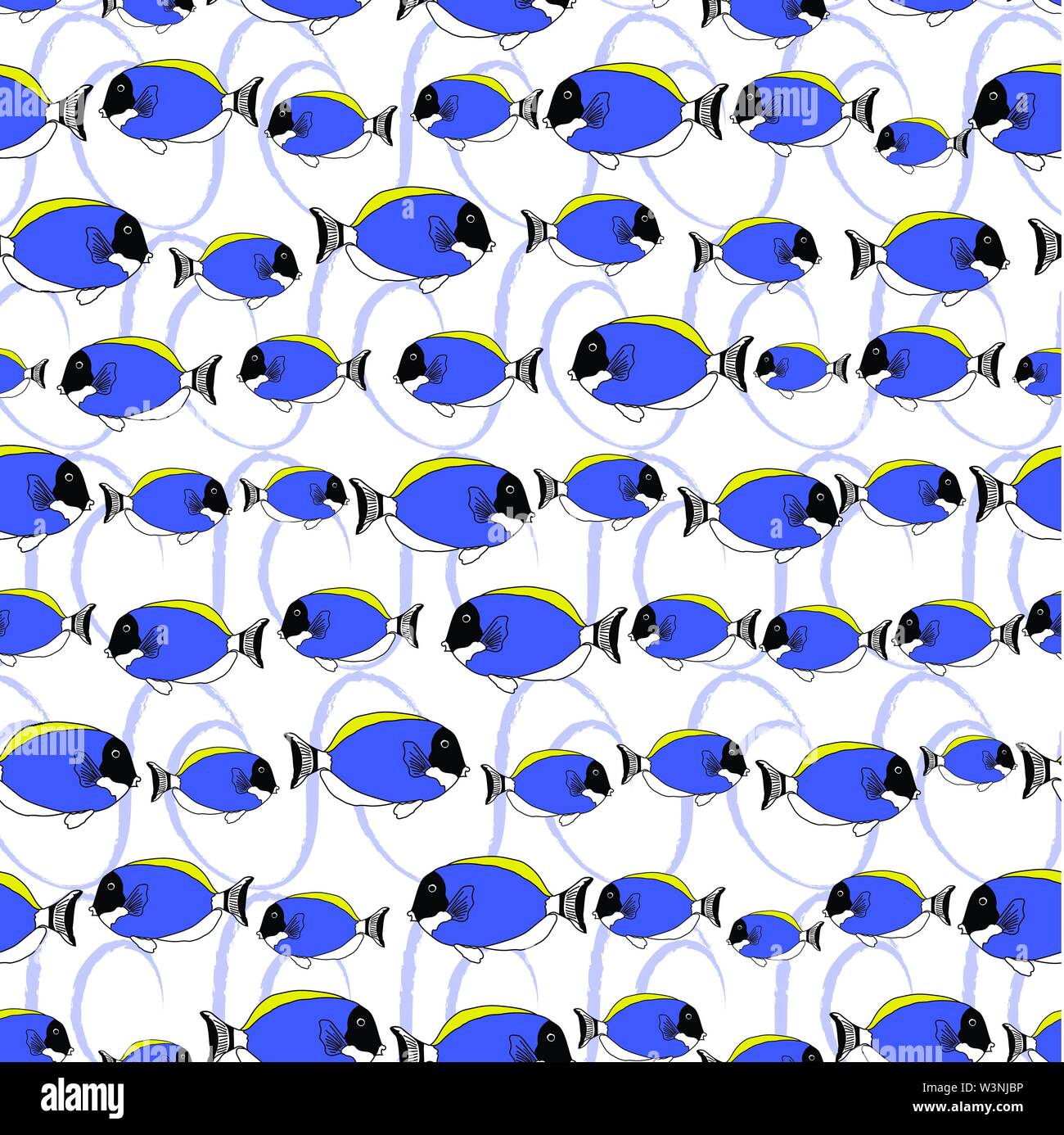 School of colorful tropical fishes on abstracts wavy background Stock ...