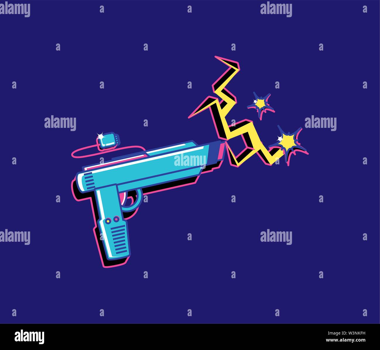 gun weapon video game device vector illustration design Stock Vector ...