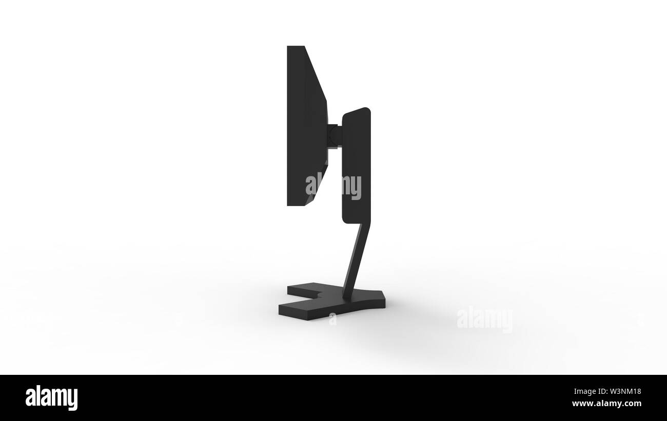 3d rendering of a blank computer screen isolated in white studio ...