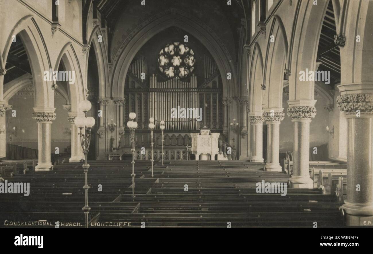 Cogregational Church, Lightcliffe, before 1914 Stock Photo - Alamy