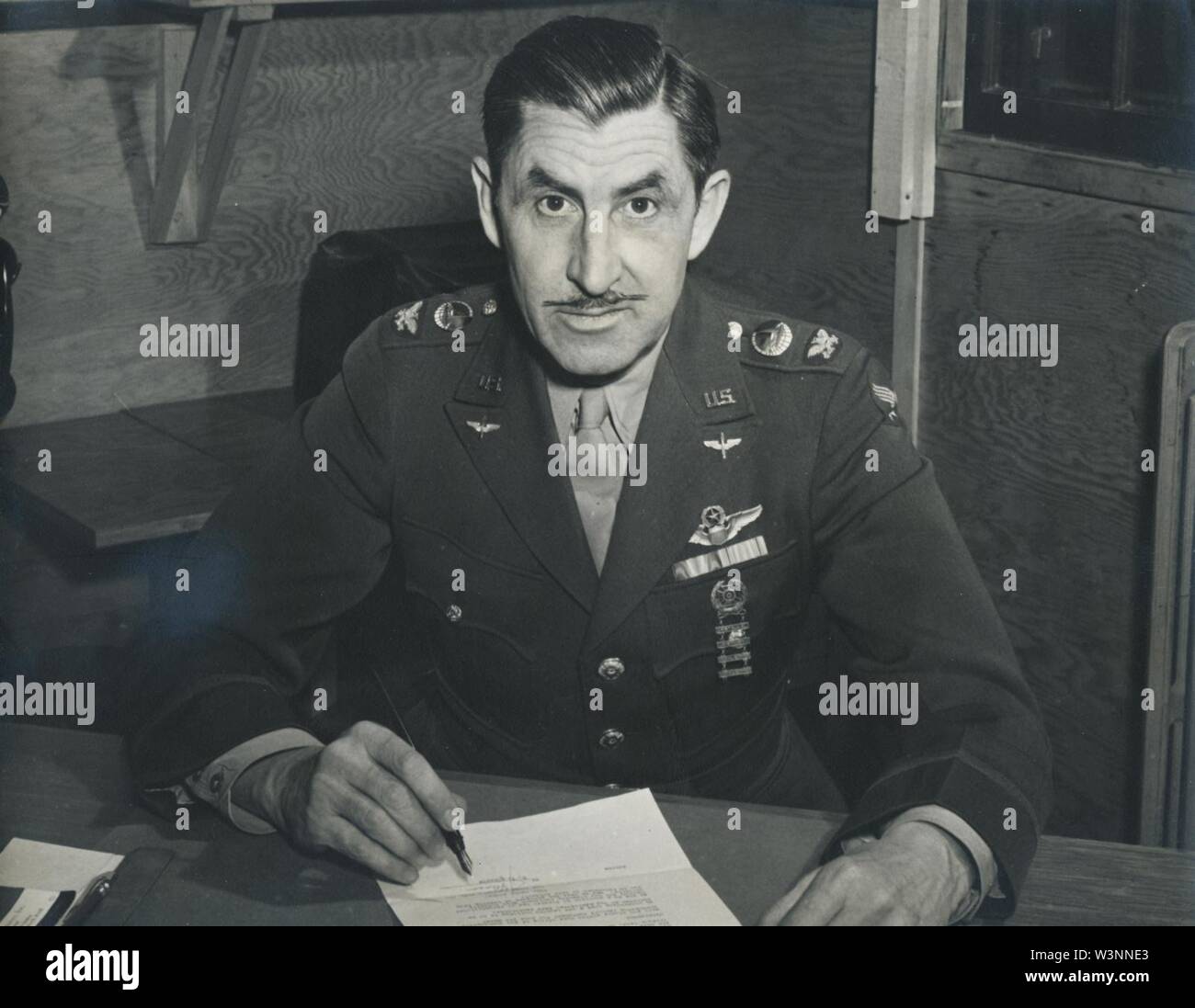 Col Raphael Baez, Jr Commander Presque Isle Army Air Field Stock Photo ...