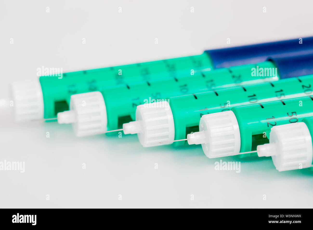 Insulin pen for diabetics on white background Stock Photo - Alamy