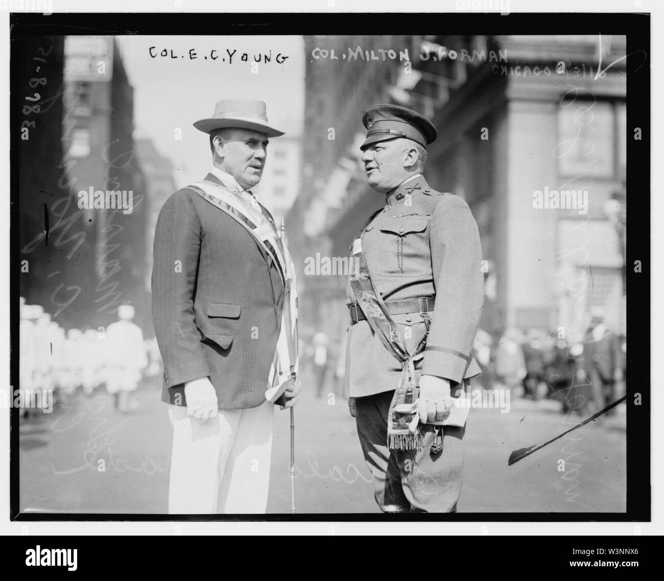 Col. E.C. Young, Col. Milton J. Forman, Chicago Stock Photo - Alamy
