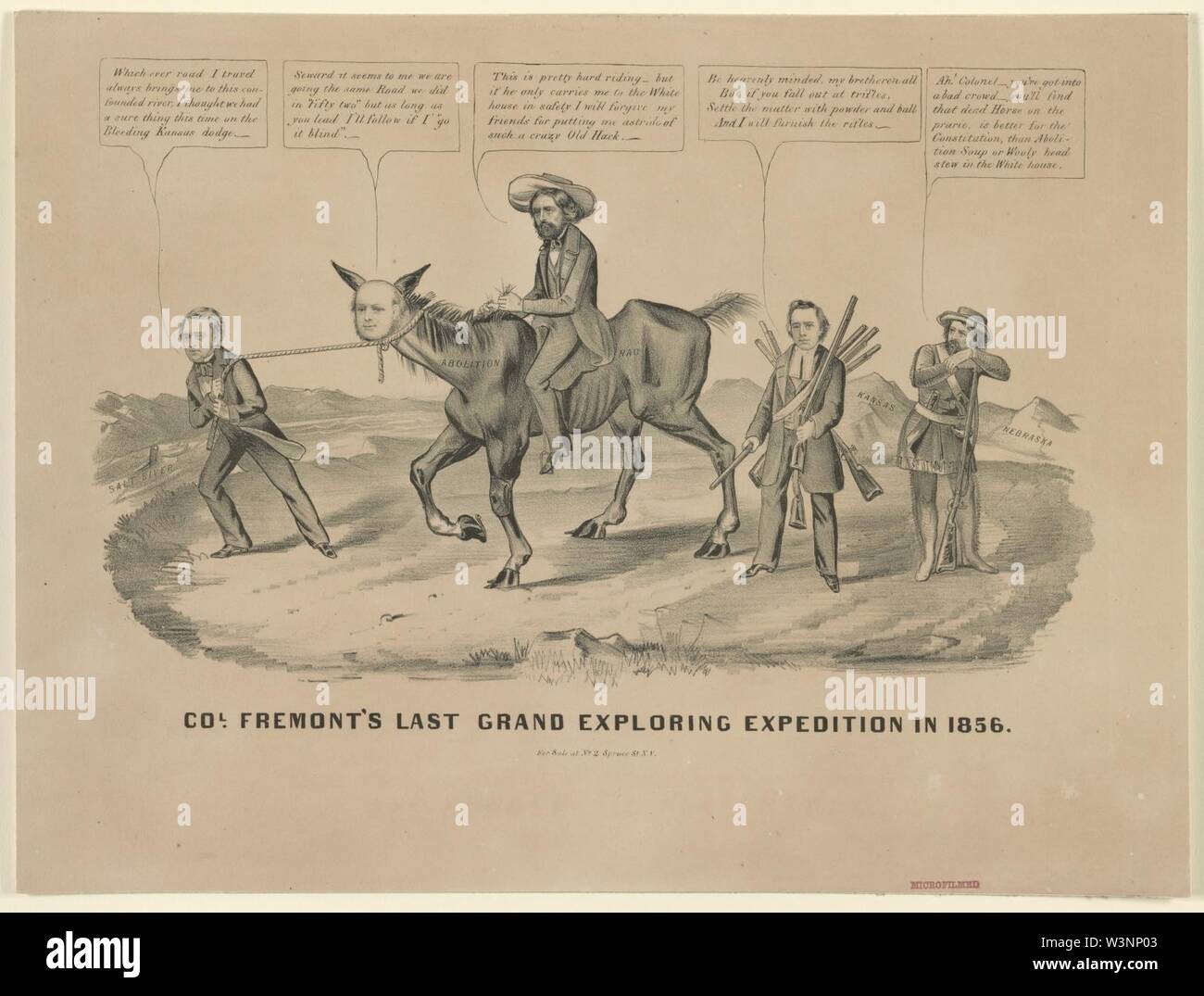 Col. Fremont's last grand exploring expedition in 1856 Stock Photo - Alamy