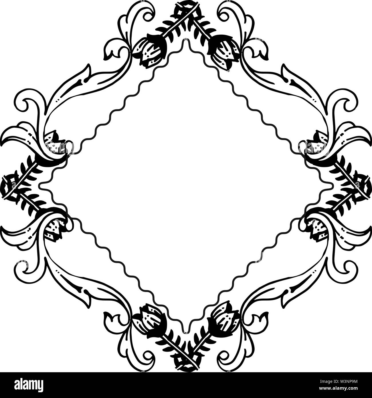 Texture elegant flower frame, wallpaper shape of card. Vector ...