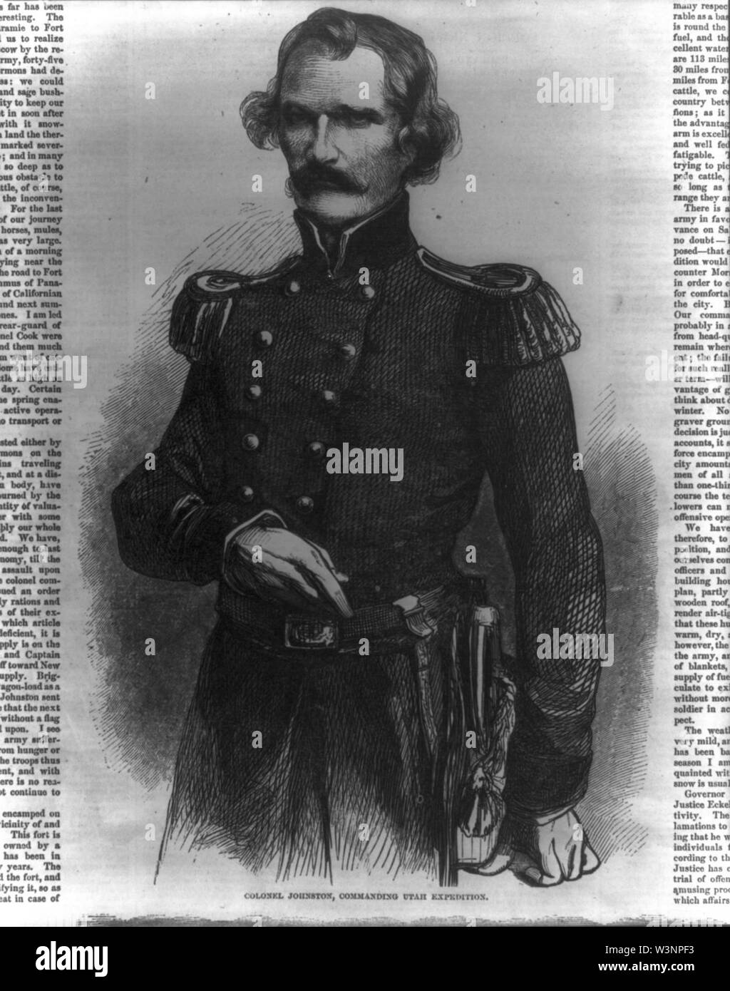 Col. Johnston, commanding Utah expedition Stock Photo - Alamy