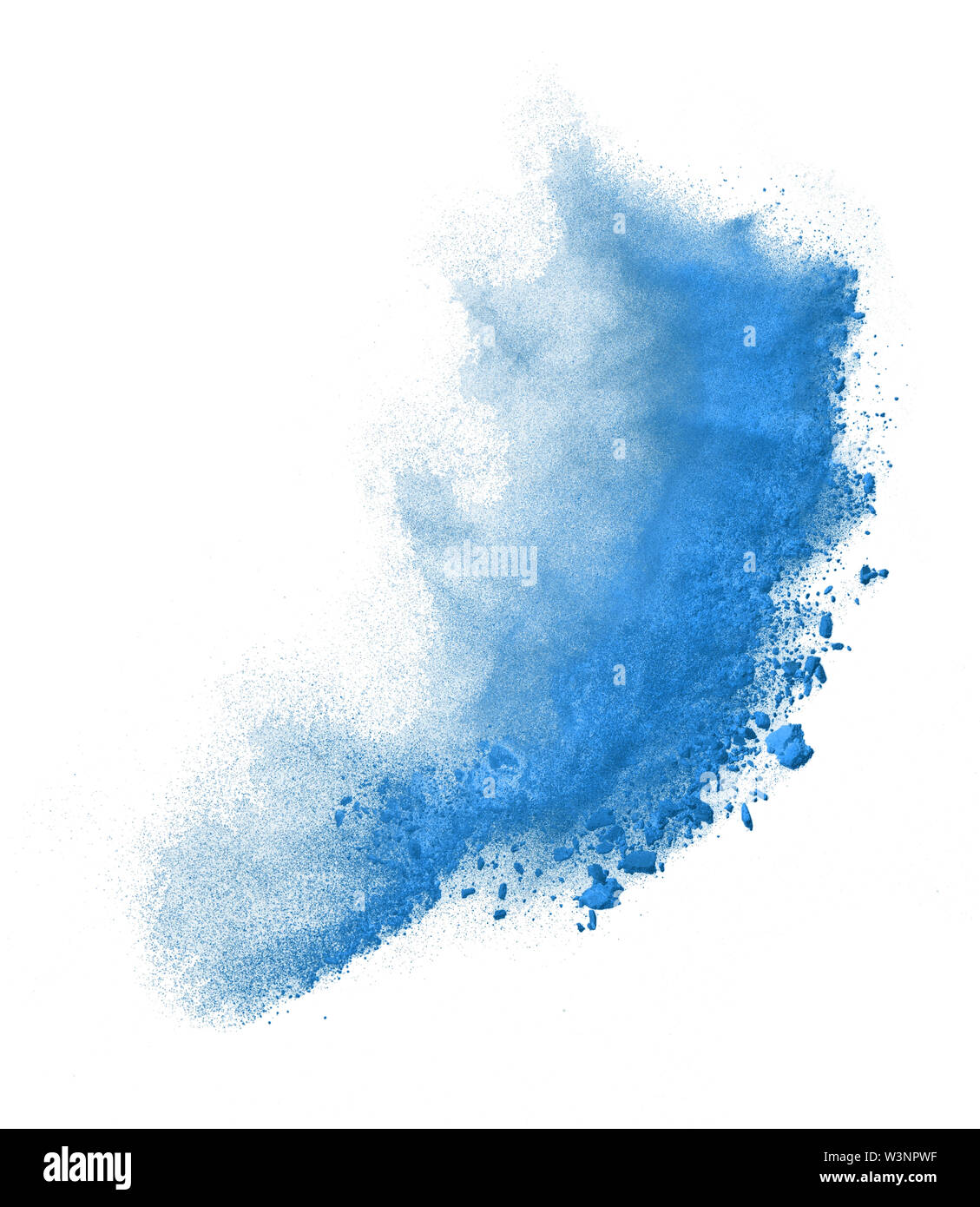 Freeze motion of dust explosion isolated on white background Stock ...