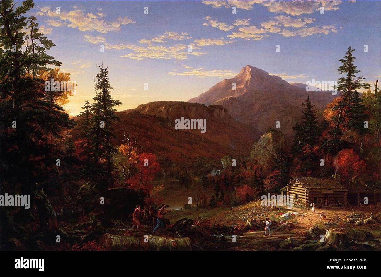 Cole Thomas The Hunter-s Return 1845 Stock Photo - Alamy