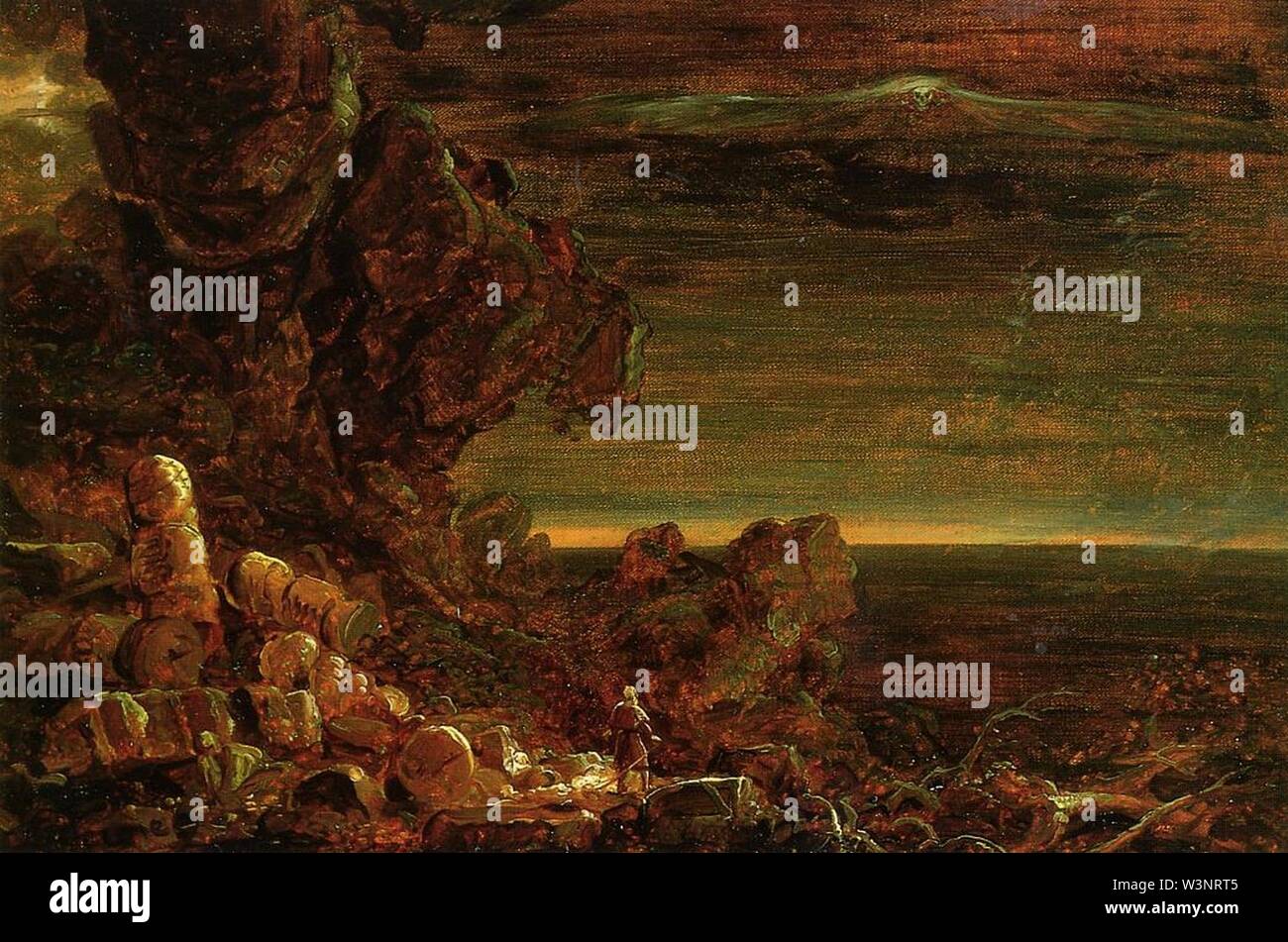 Cole Thomas The Cross and the World Study for -The Pilgrim of the World ...