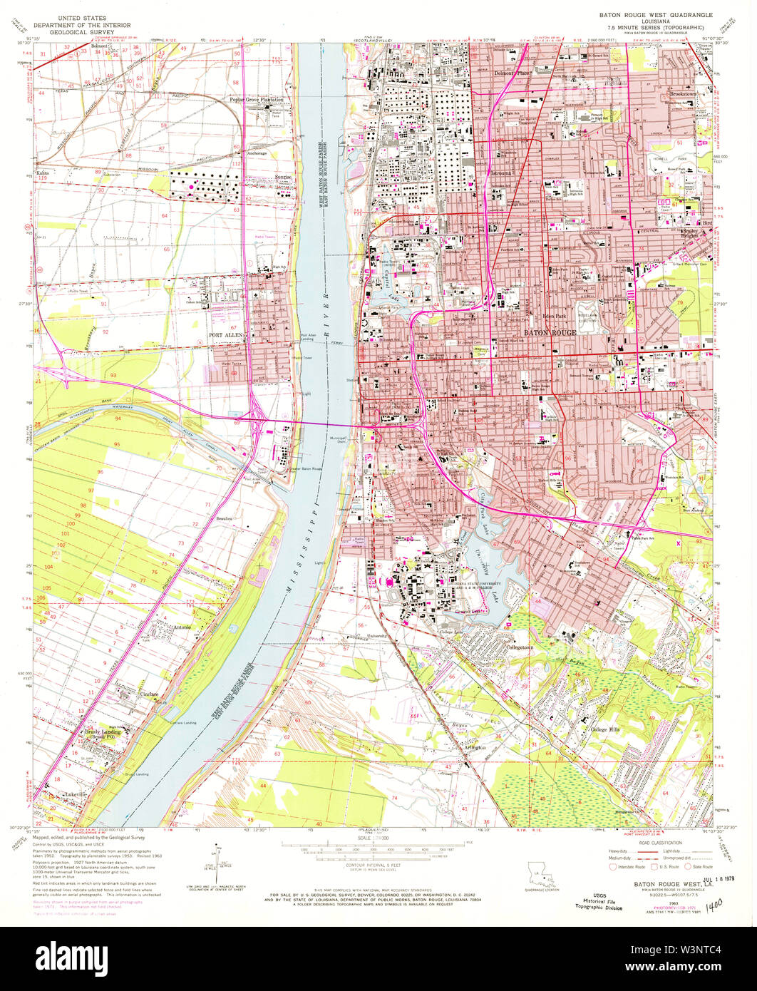 Map of west baton rouge hi-res stock photography and images - Alamy