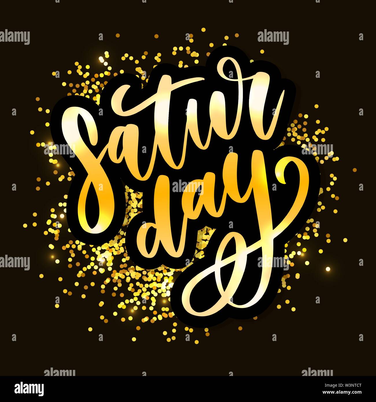 Saturday logo template vector lettering calligraphy Stock Vector Image ...
