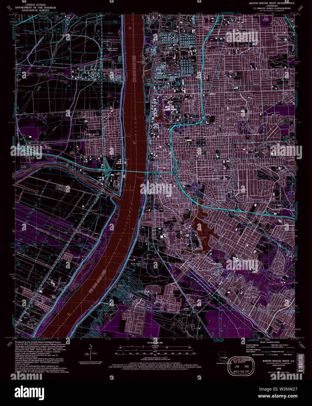 Map of west baton rouge hi-res stock photography and images - Alamy