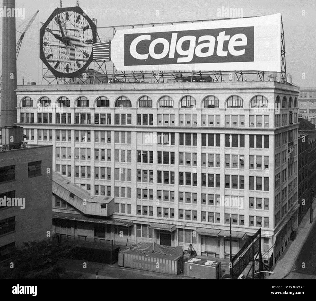 Colgate Clock in situ crop Stock Photo - Alamy