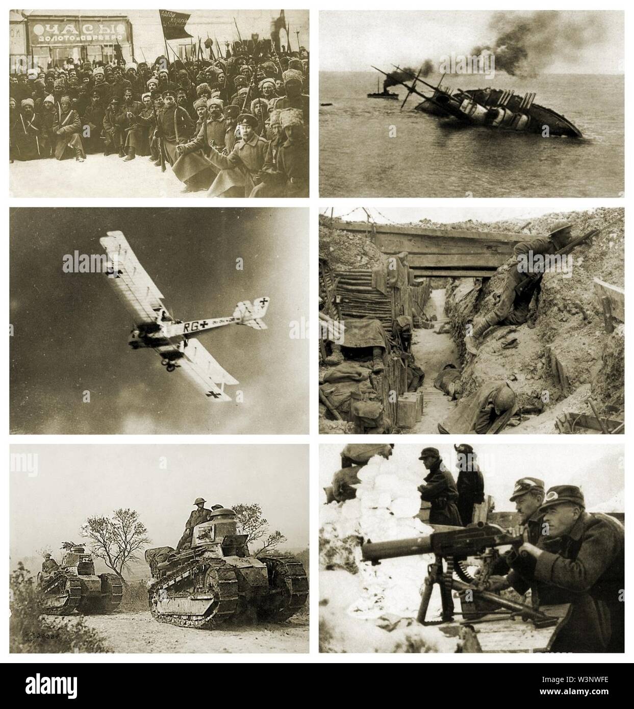 Collage Infobox WWI Stock Photo - Alamy