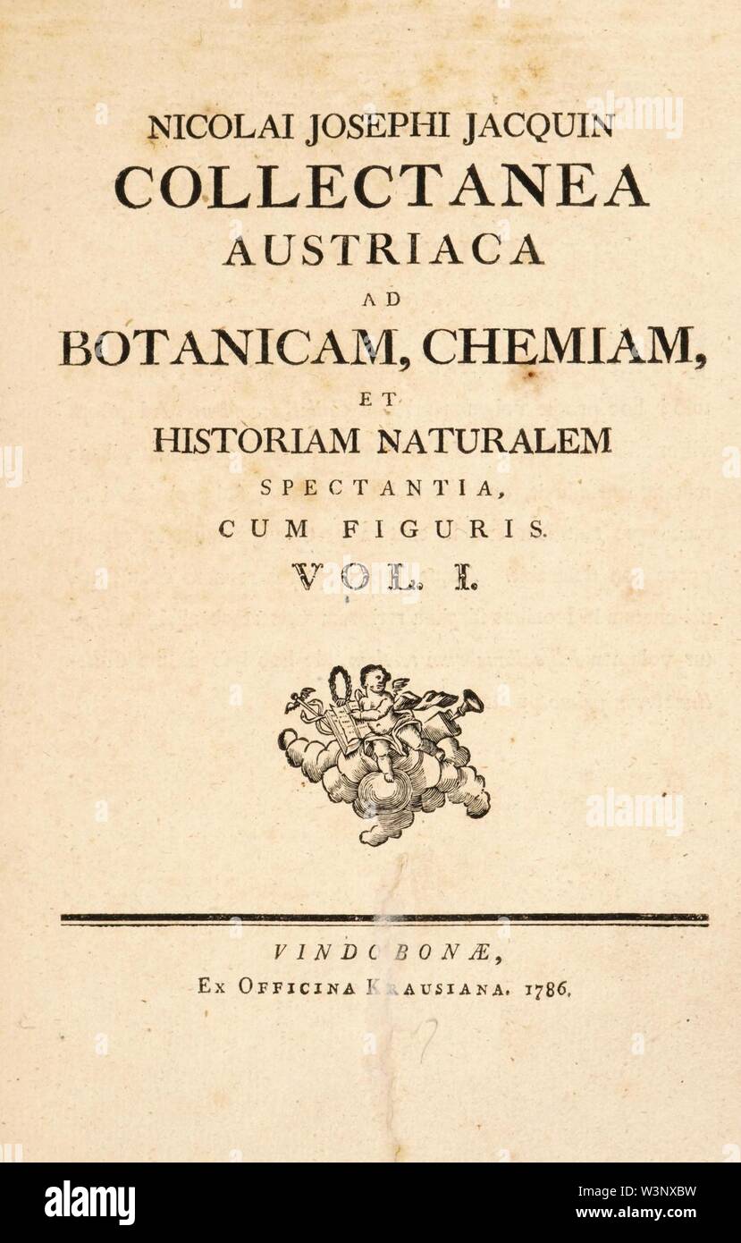 Collectanea Austriaca ad botanicam, chemicam, et historiam naturalem ...