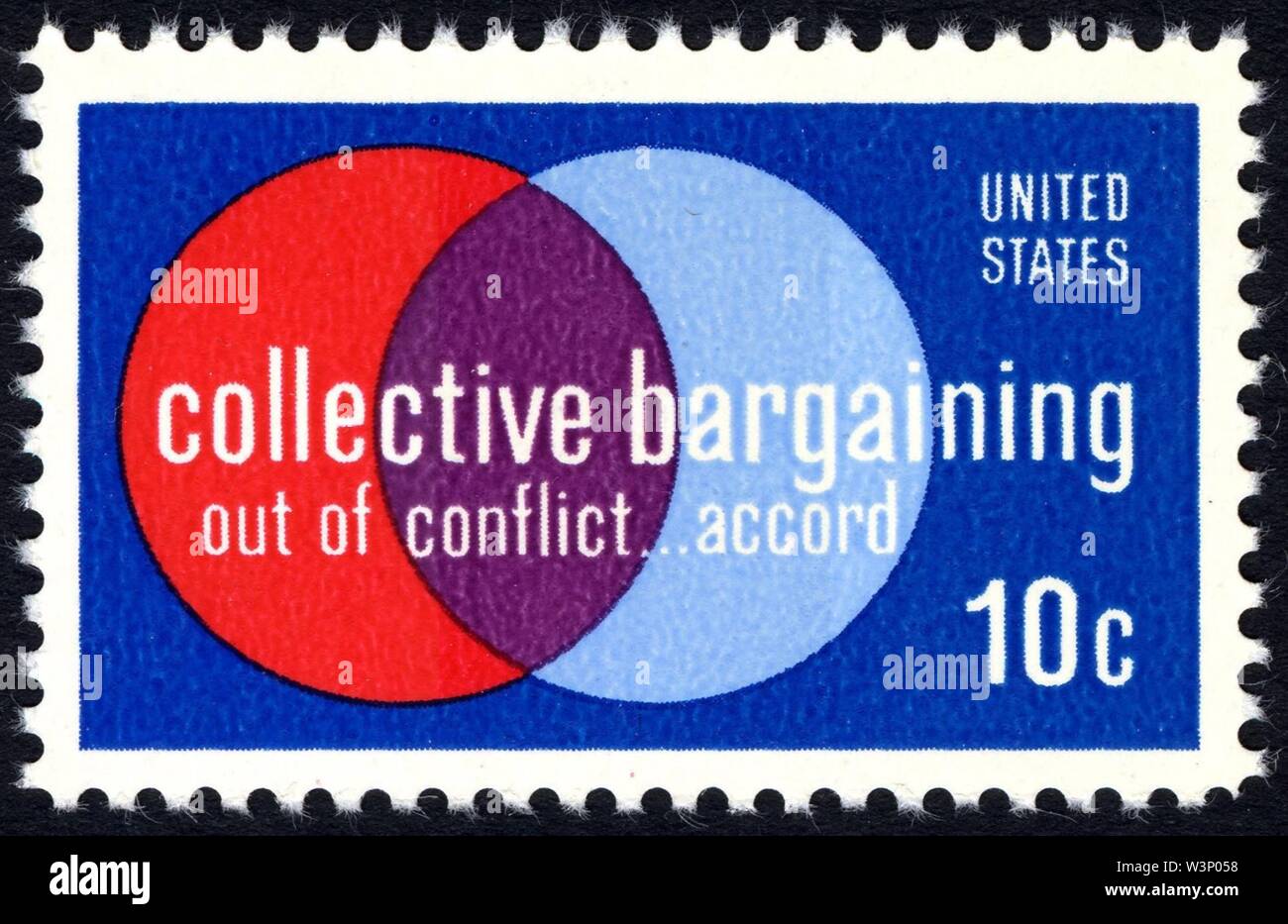 Collective Bargaining 10c 1975 issue U.S. stamp Stock Photo - Alamy