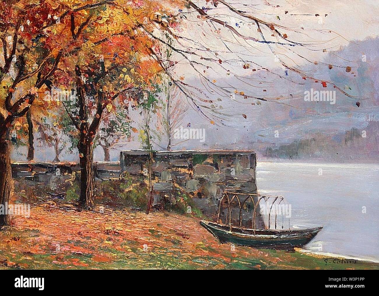 Colmo Paesaggio in riva al lago Stock Photo - Alamy