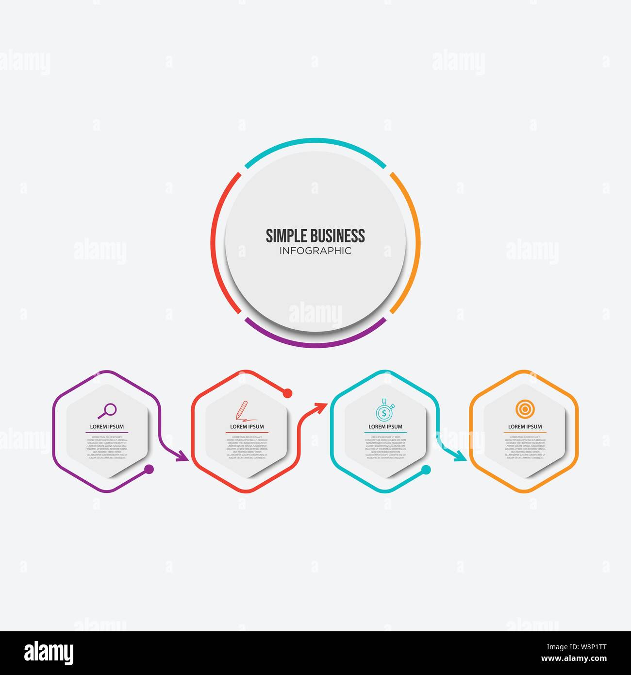 Infographics steps hi-res stock photography and images - Alamy