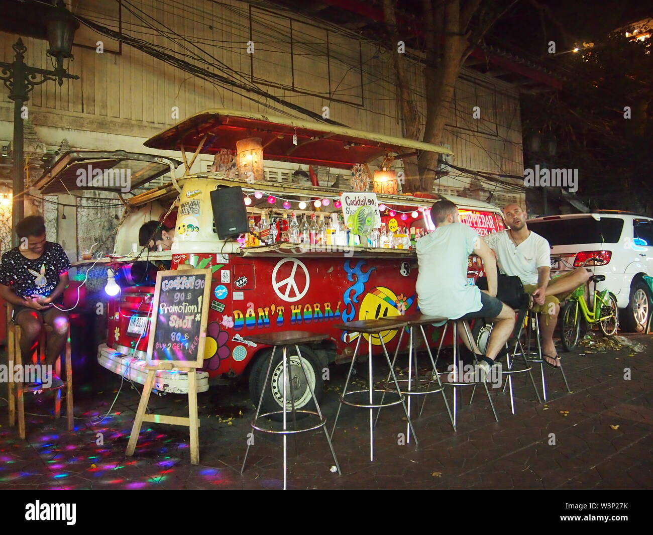 Hippie bar, Rambutri Road, Bangkok Stock Photo - Alamy