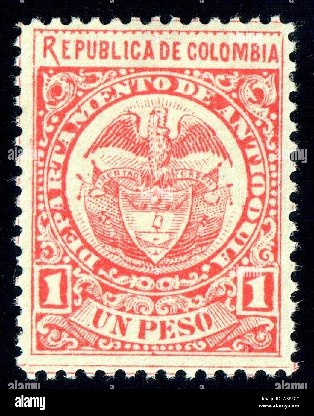 Colombia Antioquia 1890 Sc81 Stock Photo - Alamy