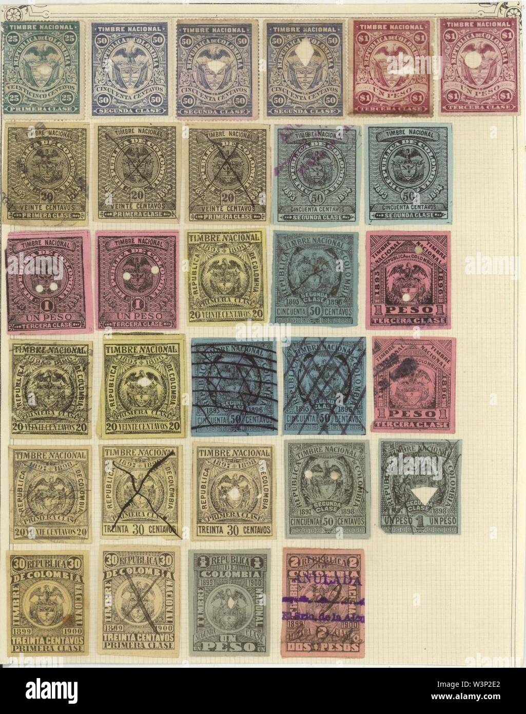 International Stamp Lot Stamps From Colombia - - Online Stamp Shop ...
