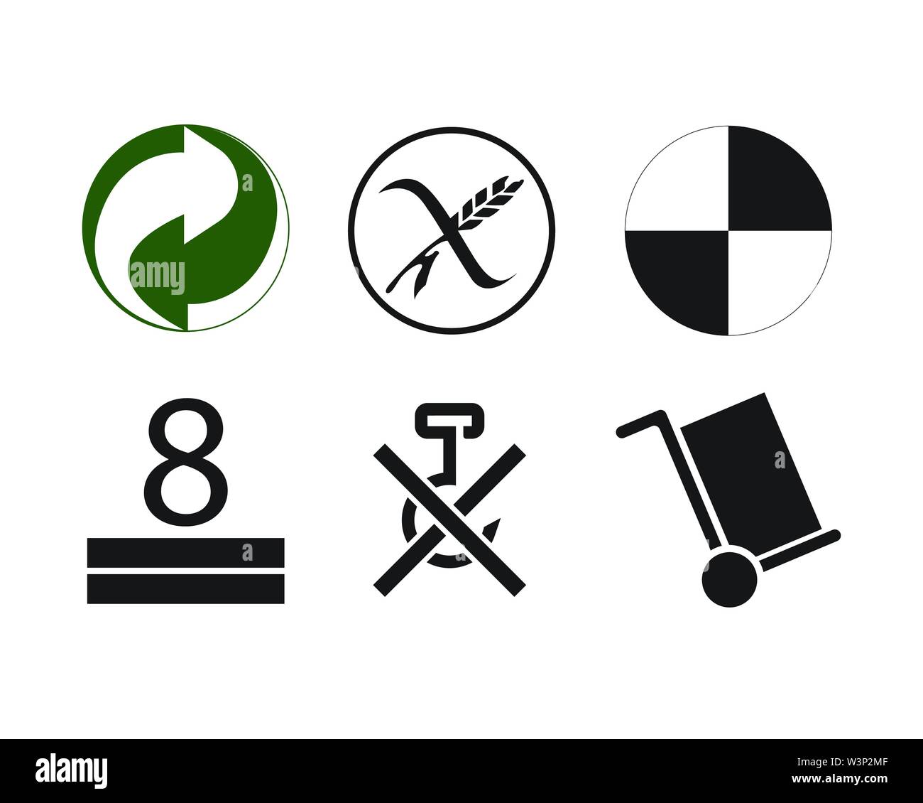 Packaging symbol warning vector Set design illustration Stock Vector ...
