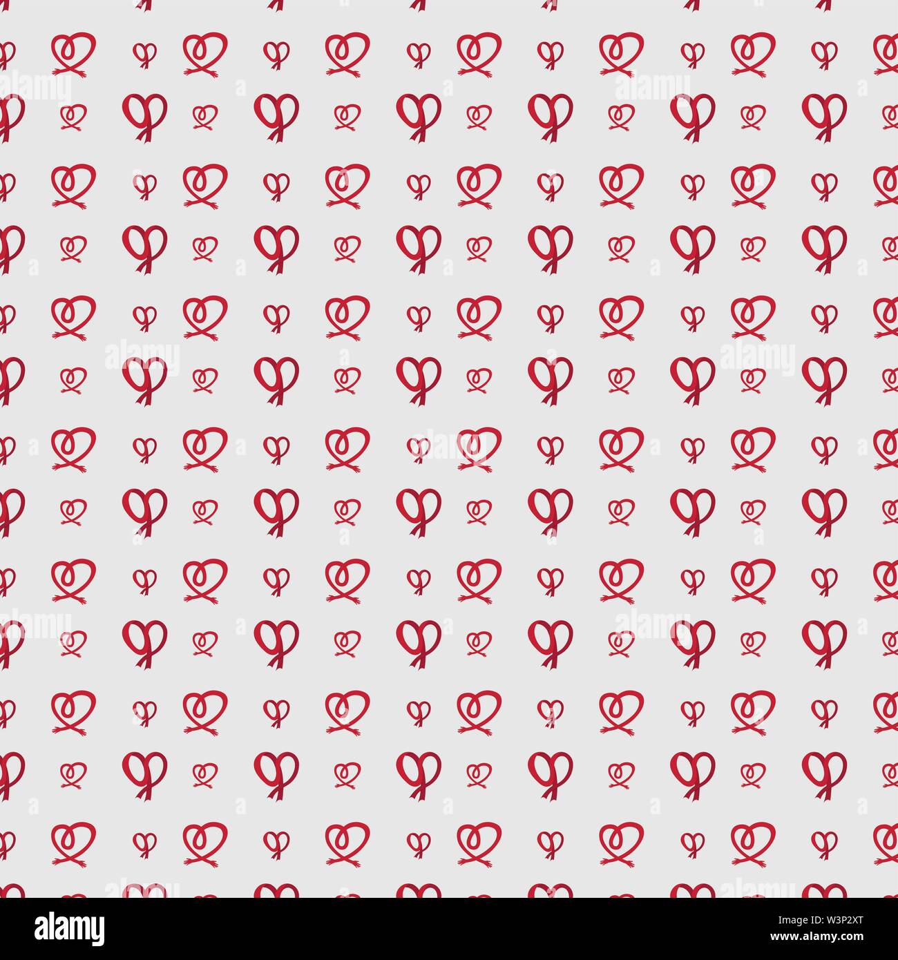 seamless red heart pattern with fabric texture on light grey background ...