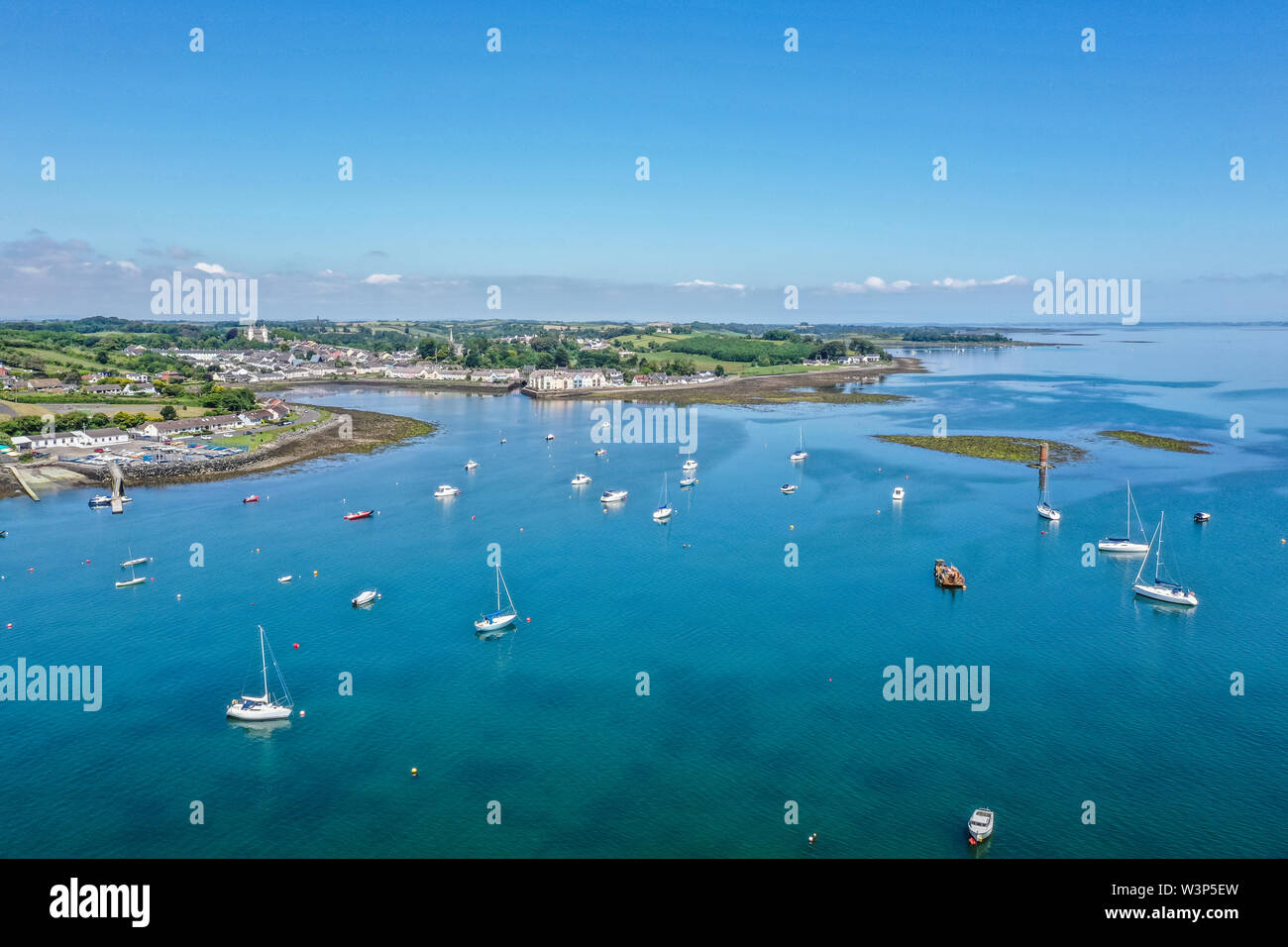 Killyleagh town and strangford lough Stock Photo - Alamy