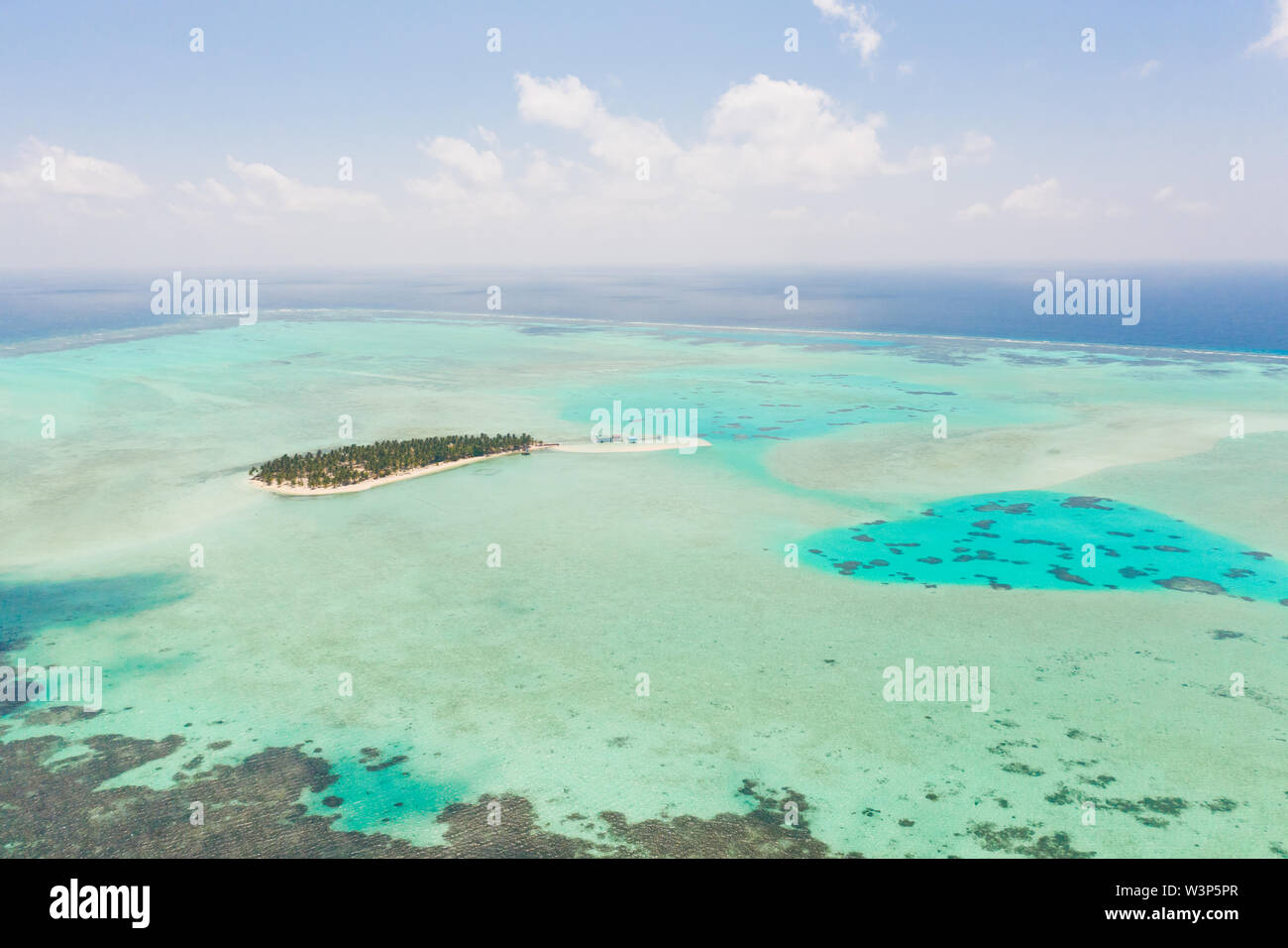 Onok Island Balabac, Philippines. The island of white sand on a large ...