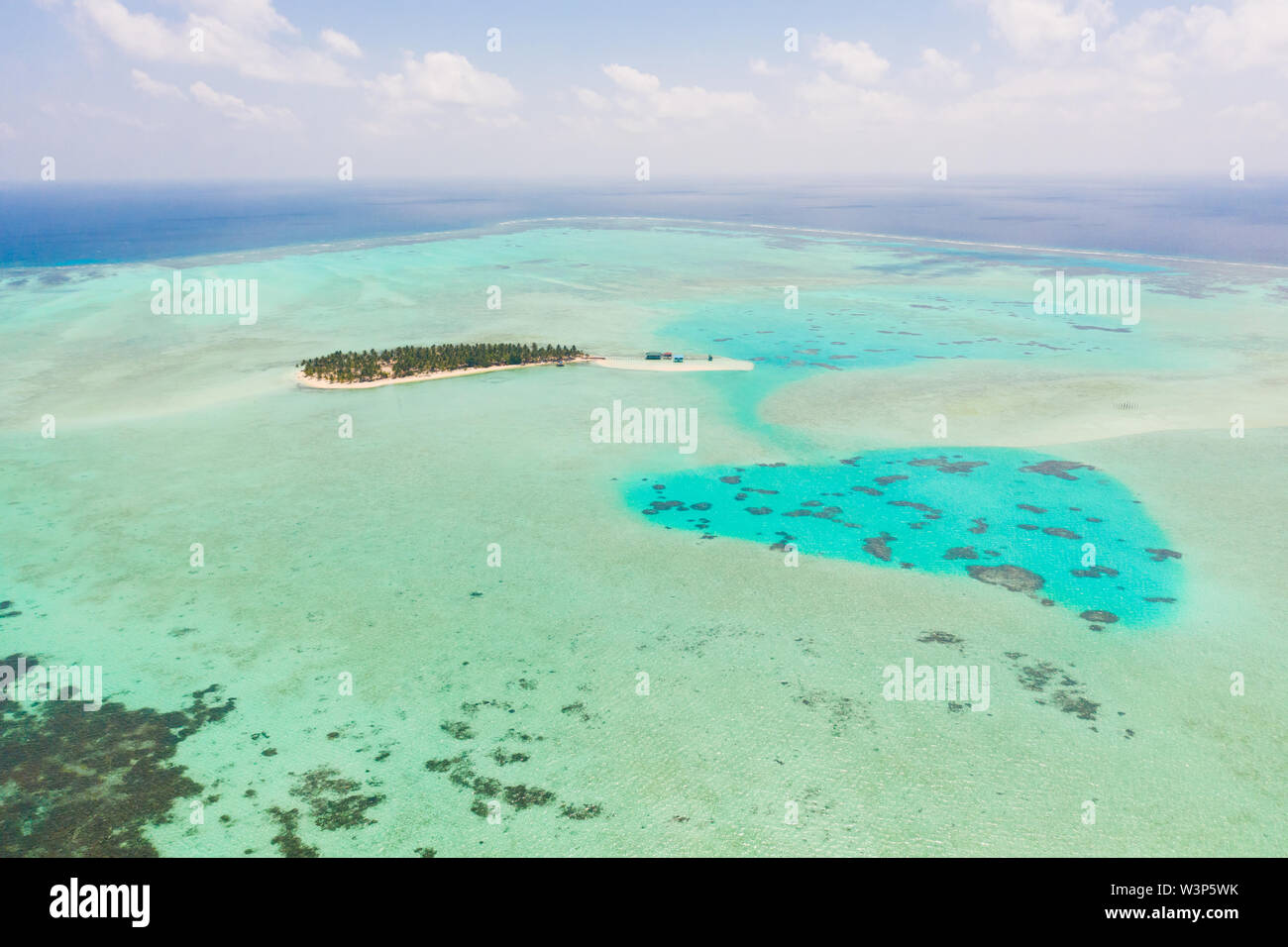 Onok Island Balabac, Philippines. The island of white sand on a large ...