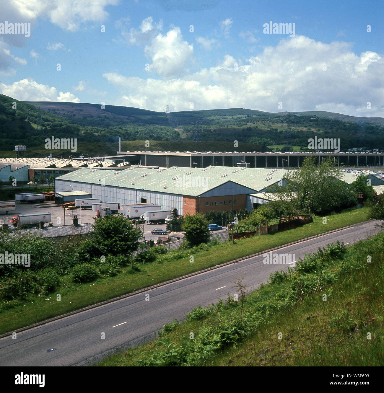 1960s, historcial, exterior of the warehouses at the Hoover factory ...