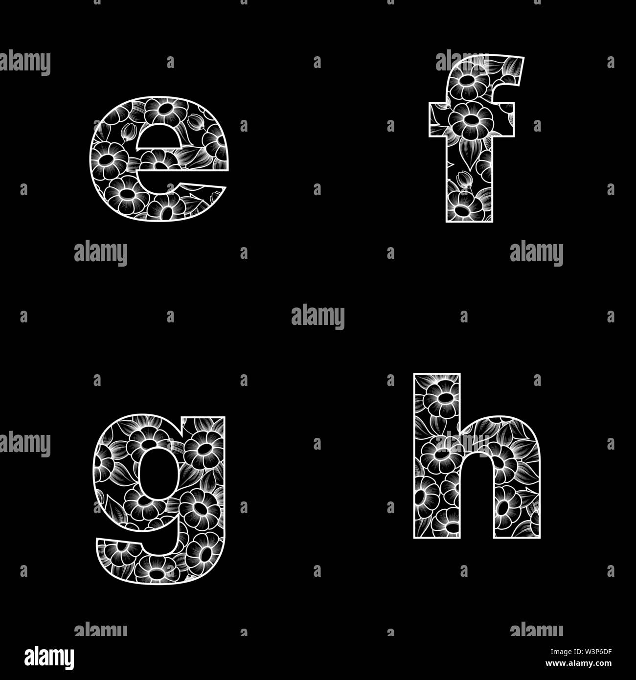 Floral letters hi-res stock photography and images - Alamy