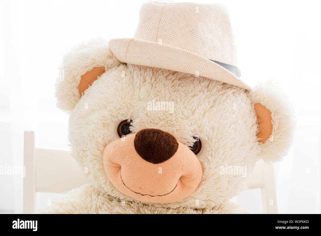 Teddy bear looking at the camera and smiling Stock Photo - Alamy