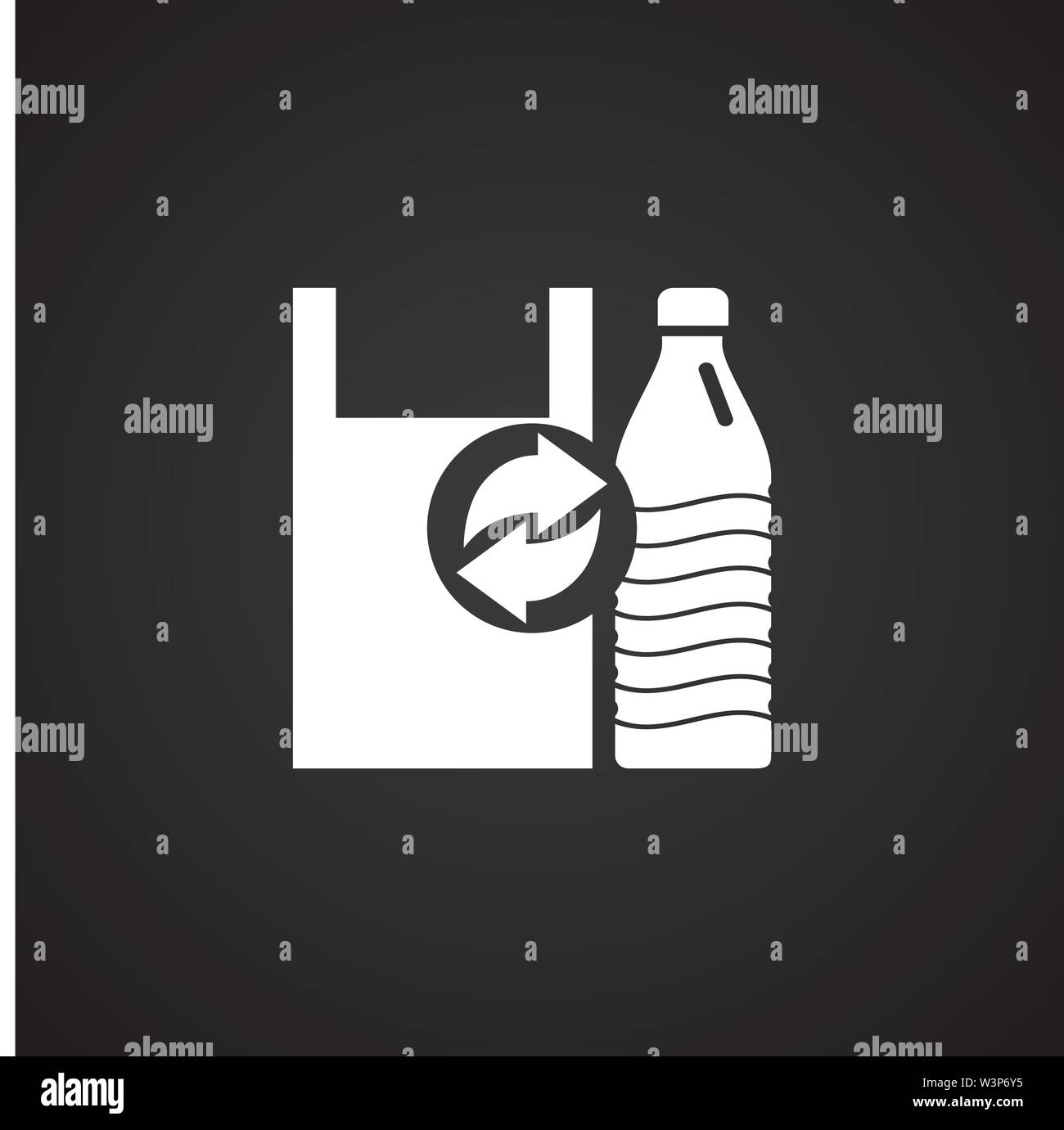 Plastic related icon on background for graphic and web design. Simple ...