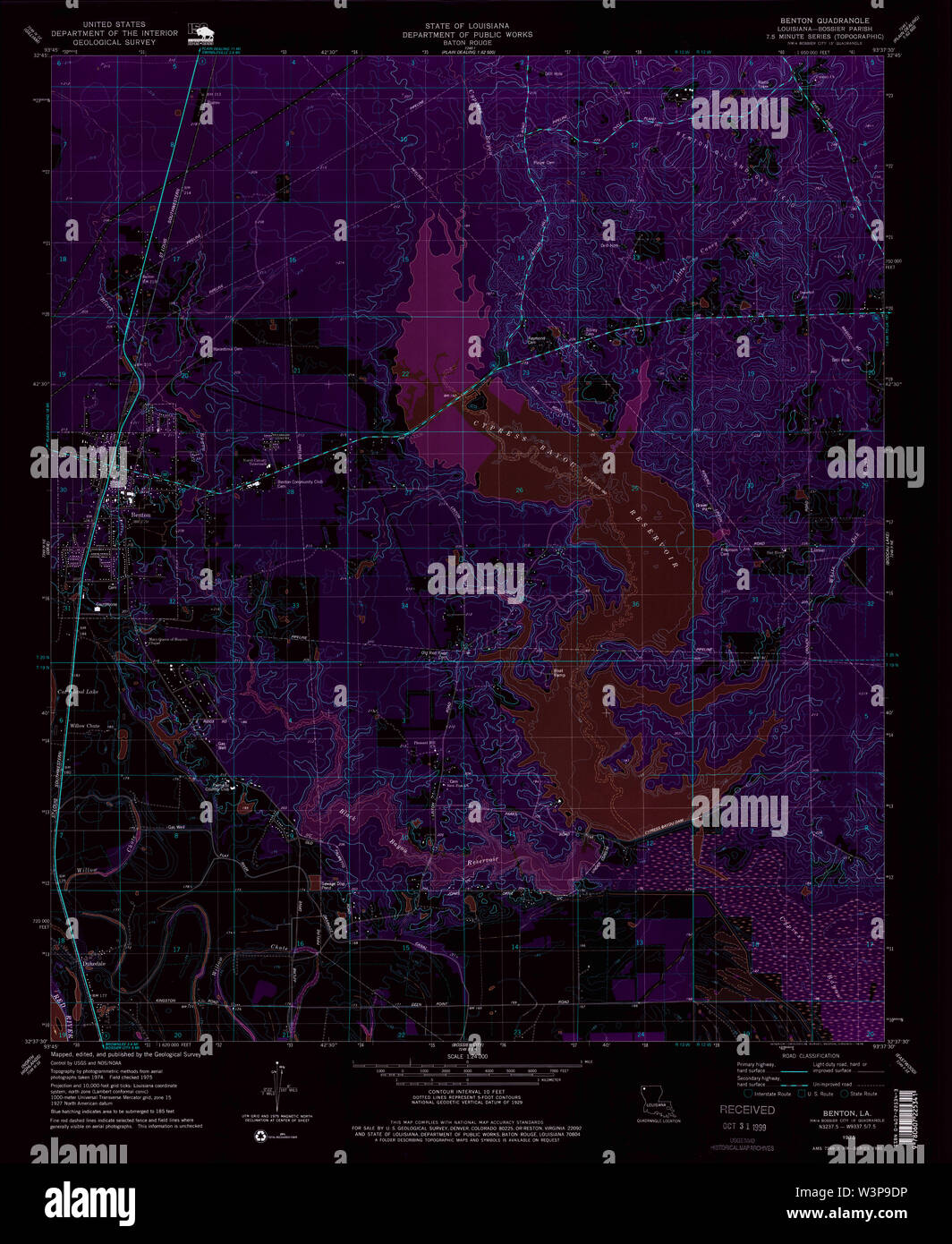 Benton louisiana map hi-res stock photography and images - Alamy